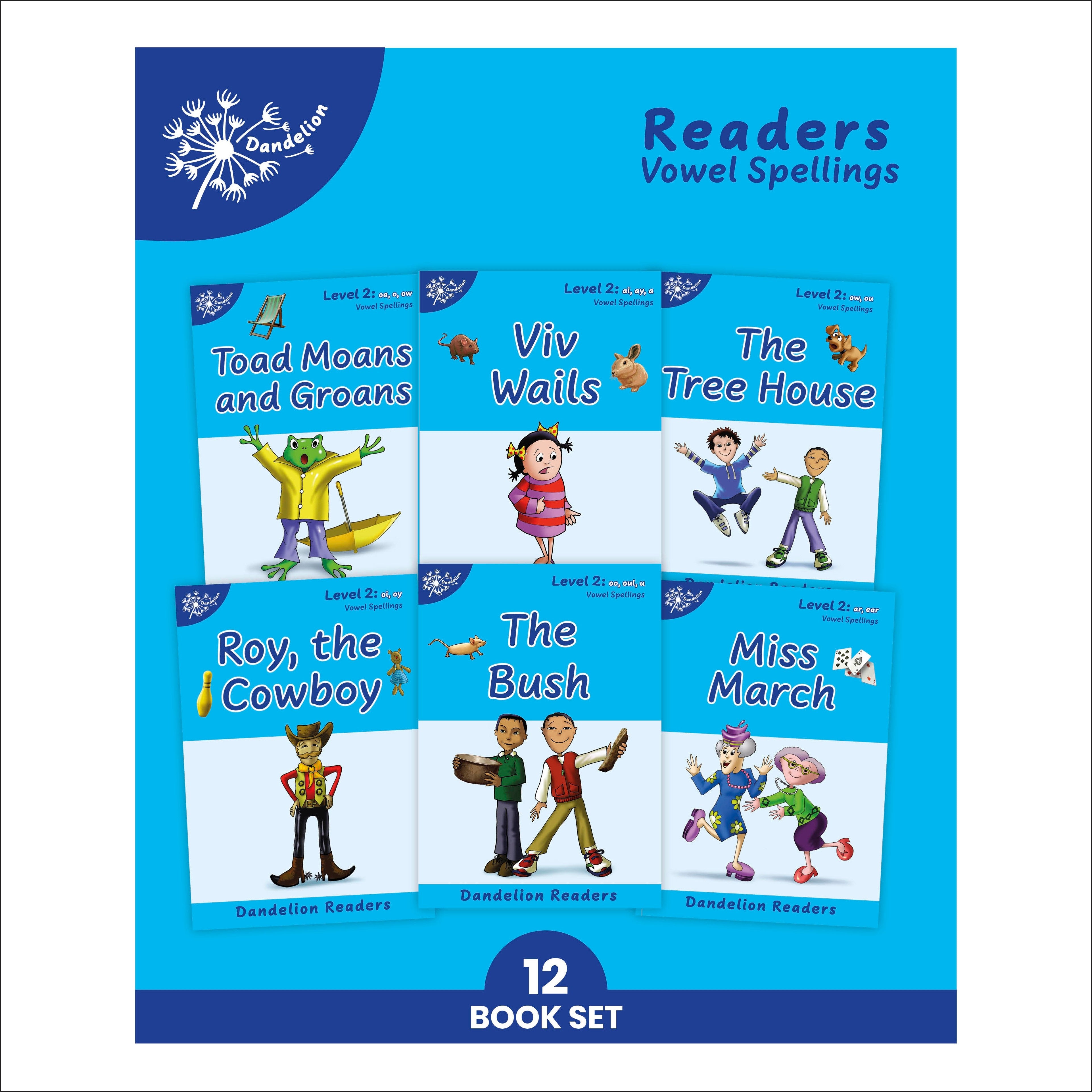 Phonic Books Dandelion Readers, Vowel Spellings, Level 2 | Decodable ...