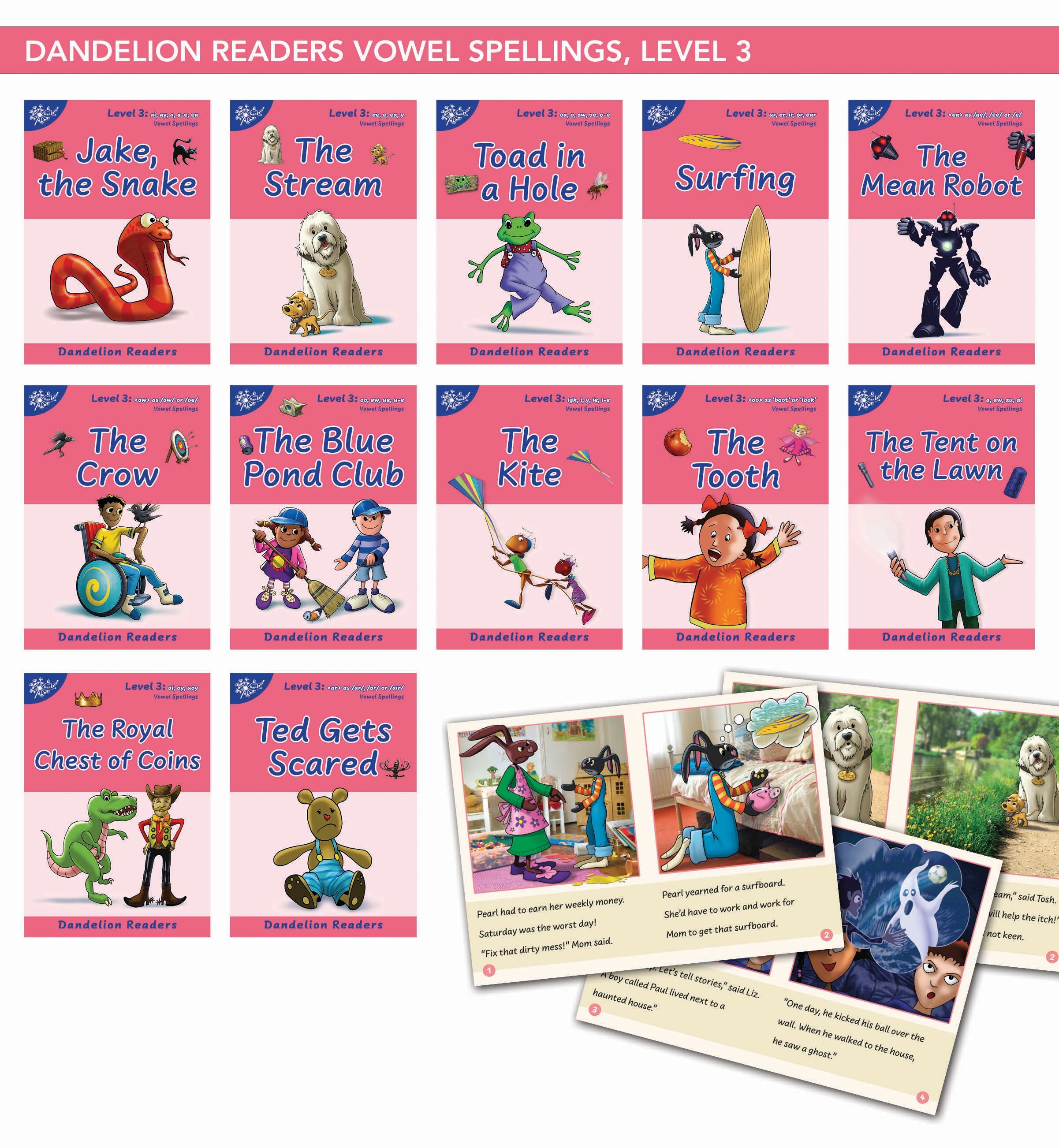 Phonic Books | Dandelion Readers, Vowel Spellings, Level 3 | Decodable ...