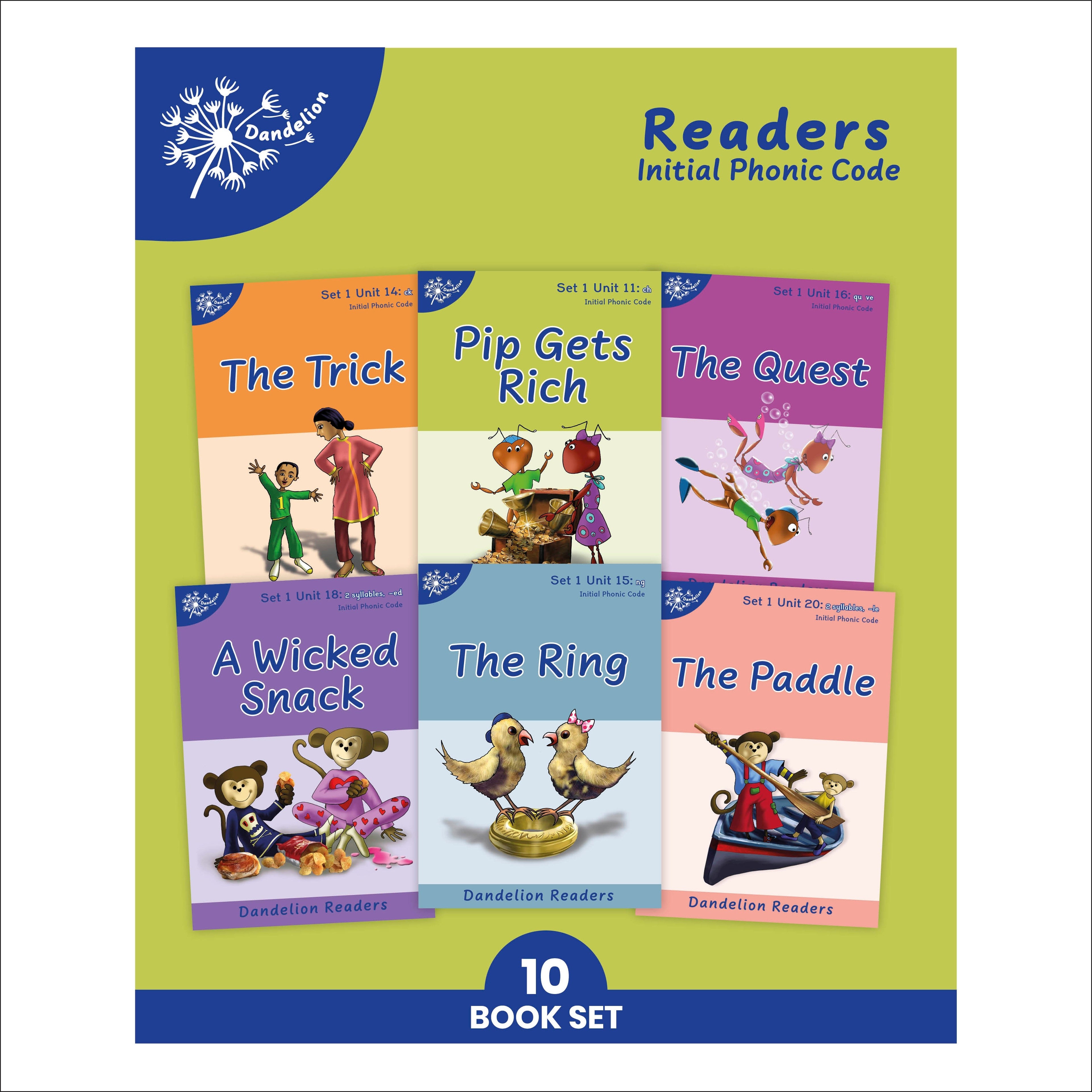 Phonic Books Dandelion Readers, Set 1 Units 11-20 ‘Pip Gets Rich ...